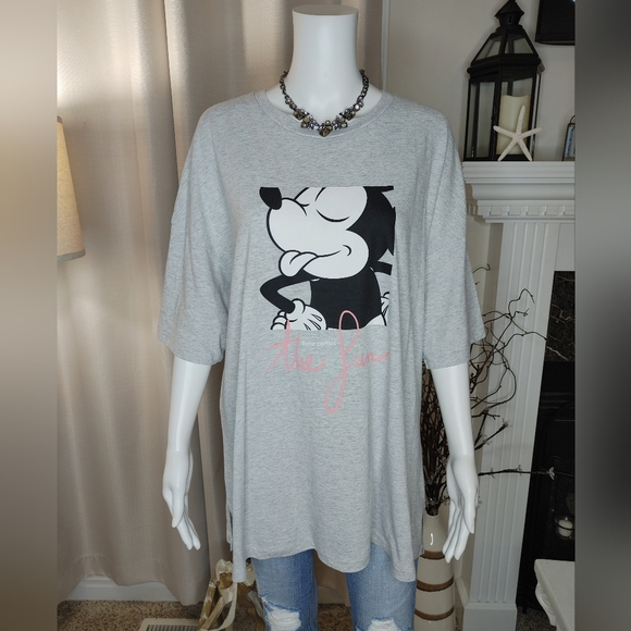 H&M | Tops | H M Disney Collab Tshirt Gray L | Poshmark